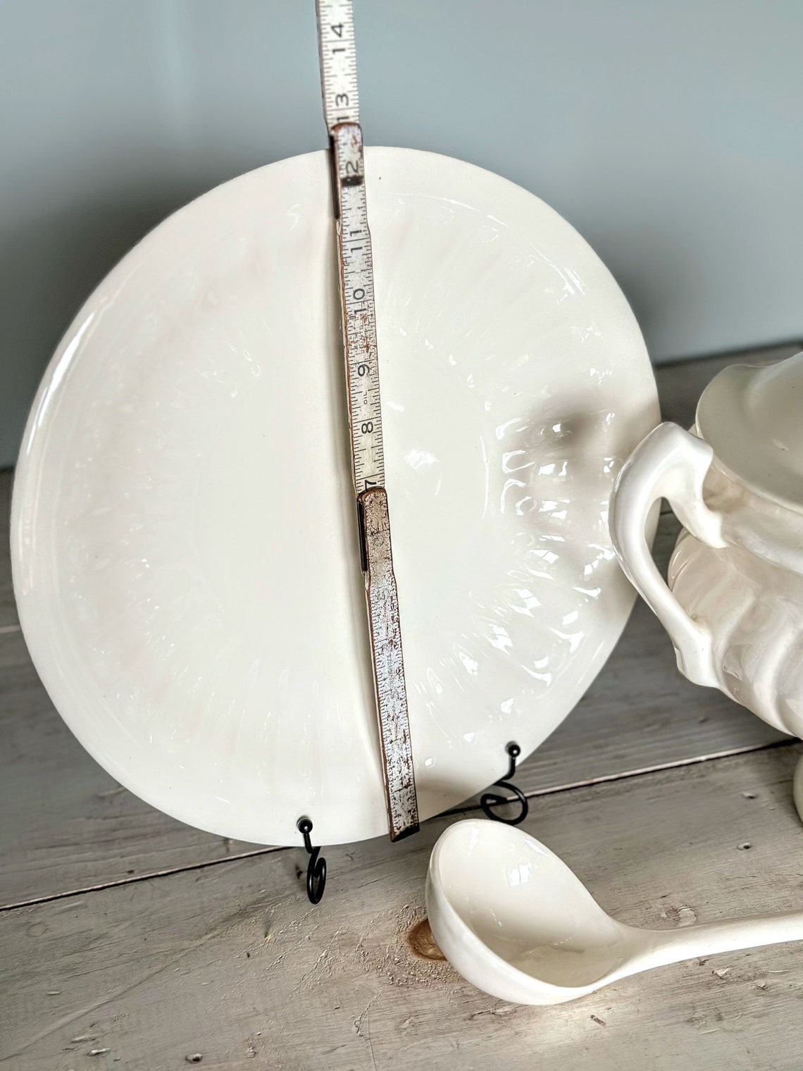 Vintage Tureen California Pottery White Soup Tureen Tureen, Underplate ...