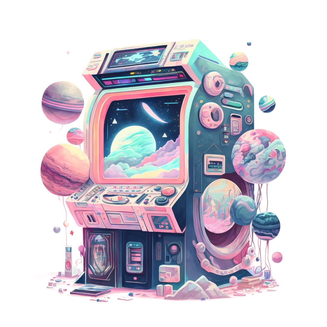 Retro Arcade Game Art Print / Space Arcade Art / Gamers Art / Gaming ...