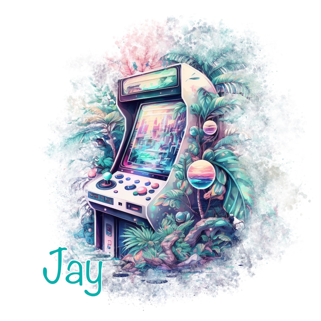 Personalised Arcade Game Art Print / Retro Arcade Game Collection ...