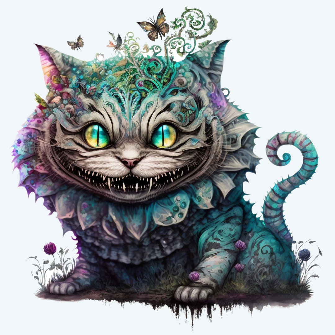 Cheshire Cat Art Print Wall Art for Alice in Wonderland Fans - Etsy