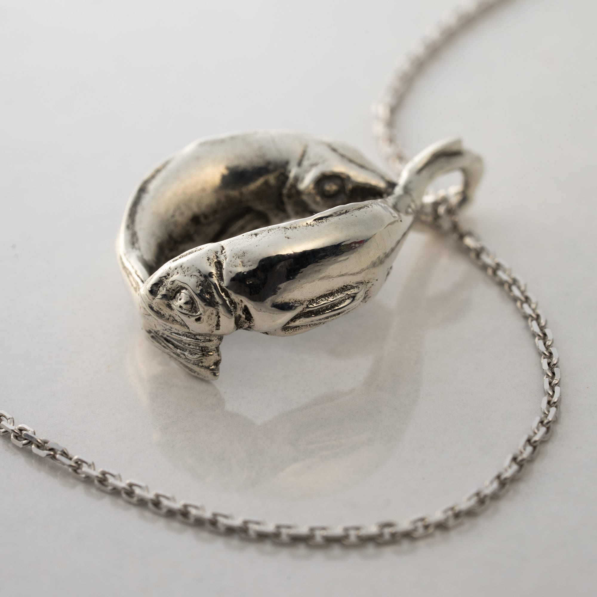 Pisces Necklace Sterling Silver Fish Necklace, Pisces Fish Zodiac ...