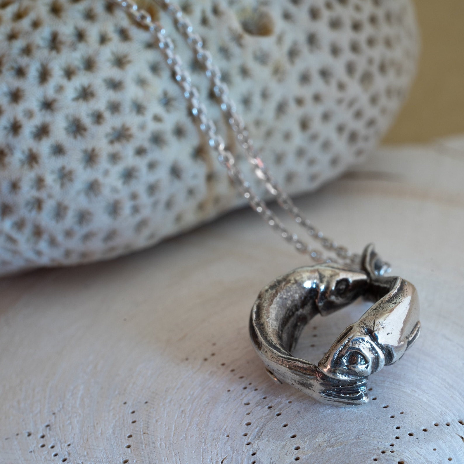 Pisces Necklace Sterling Silver Fish Necklace, Pisces Fish Zodiac ...