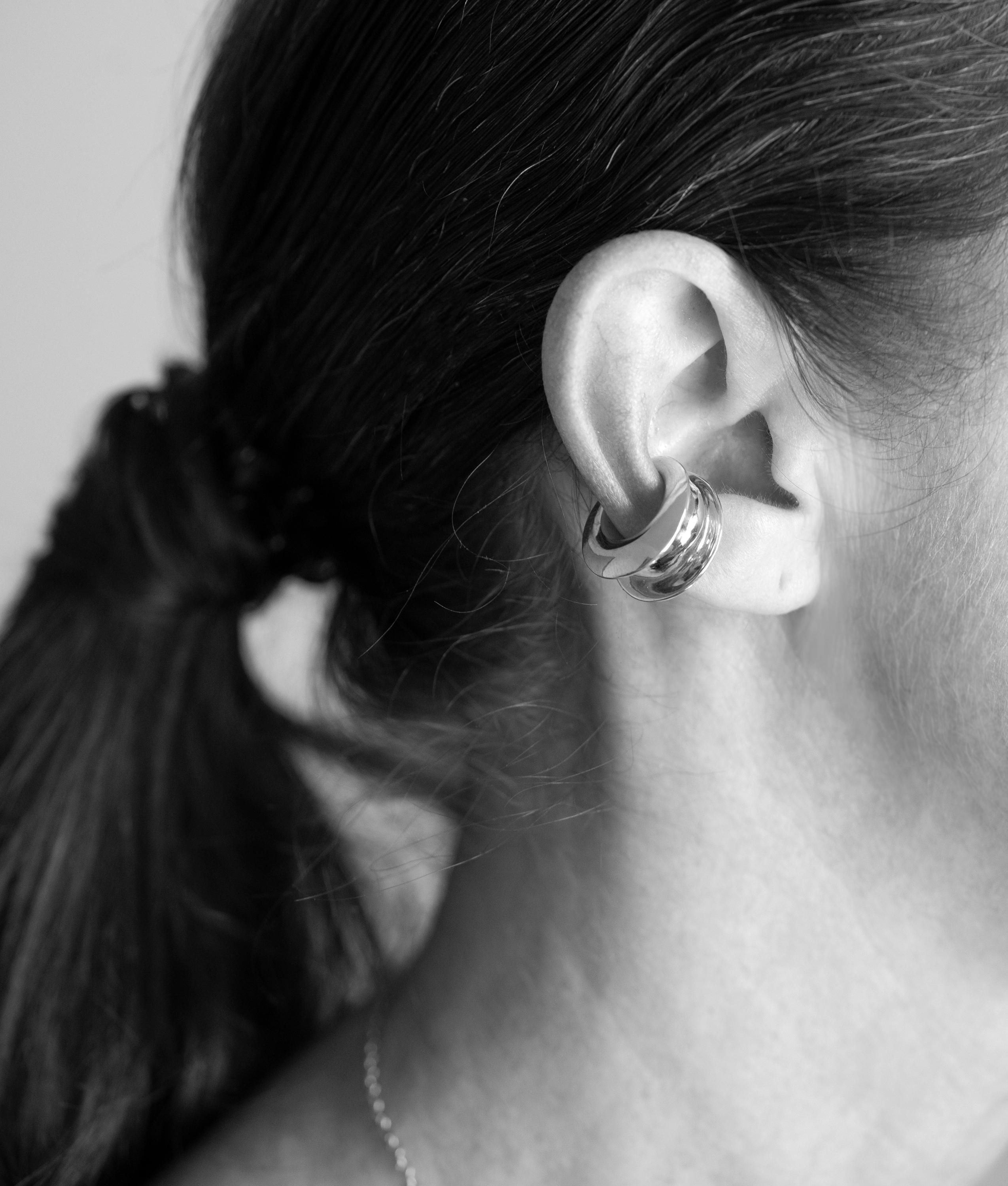 925 Silver Reel Ear Cuff, No Piercing Sterling Silver Cuff Earring ...