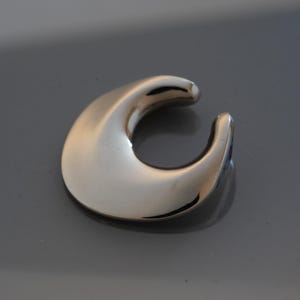 925 Silver Eclipse Ear Cuff, No Piercing Sterling Silver Cuff Earring, Modern Art Jewelry - Etsy