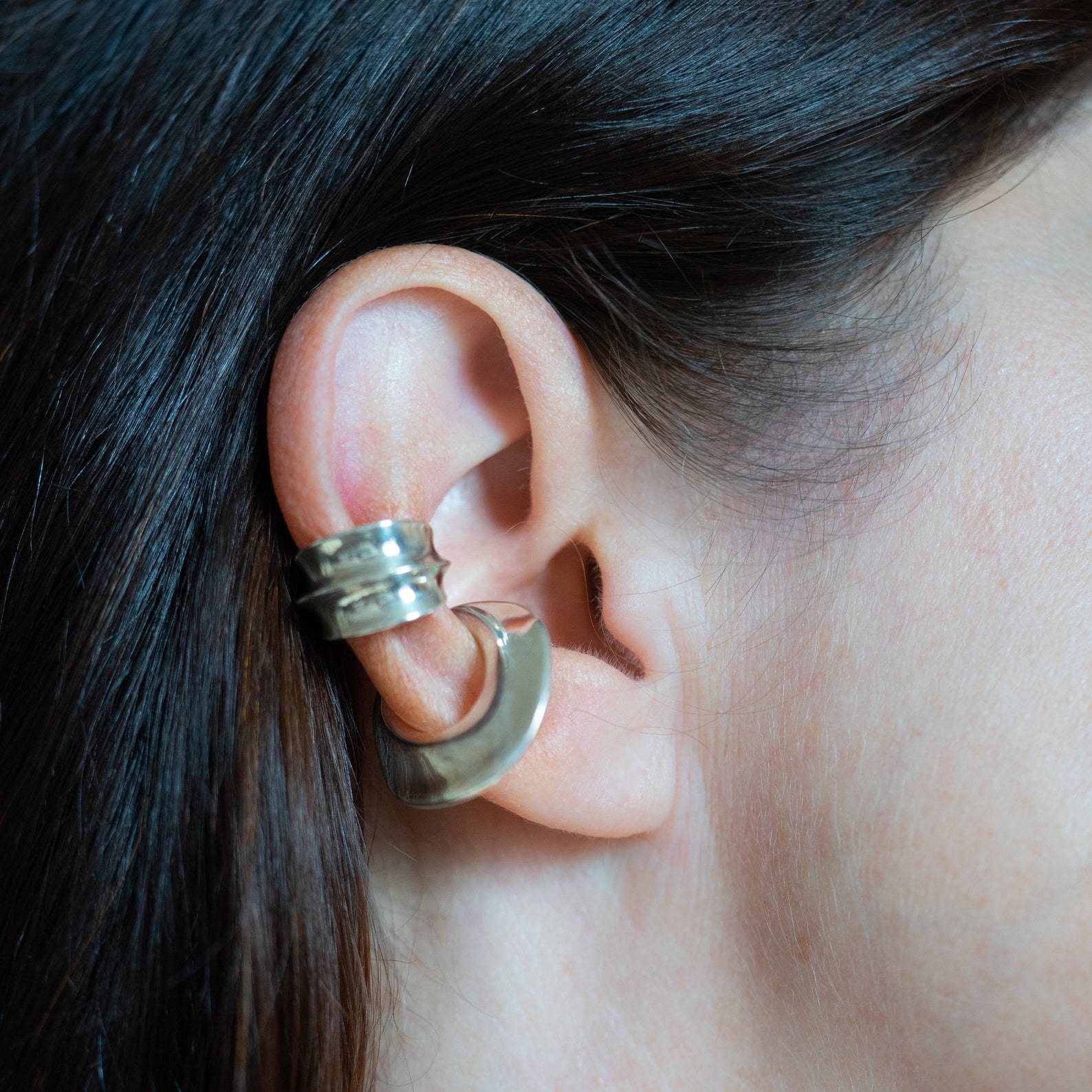 Wide Ear Cuff Knife Edge No Piercing 925 Sterling Silver Earring ...