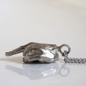 The Finger Necklace, 925 Sterling Silver Middle Finger Pendant, F-you ...