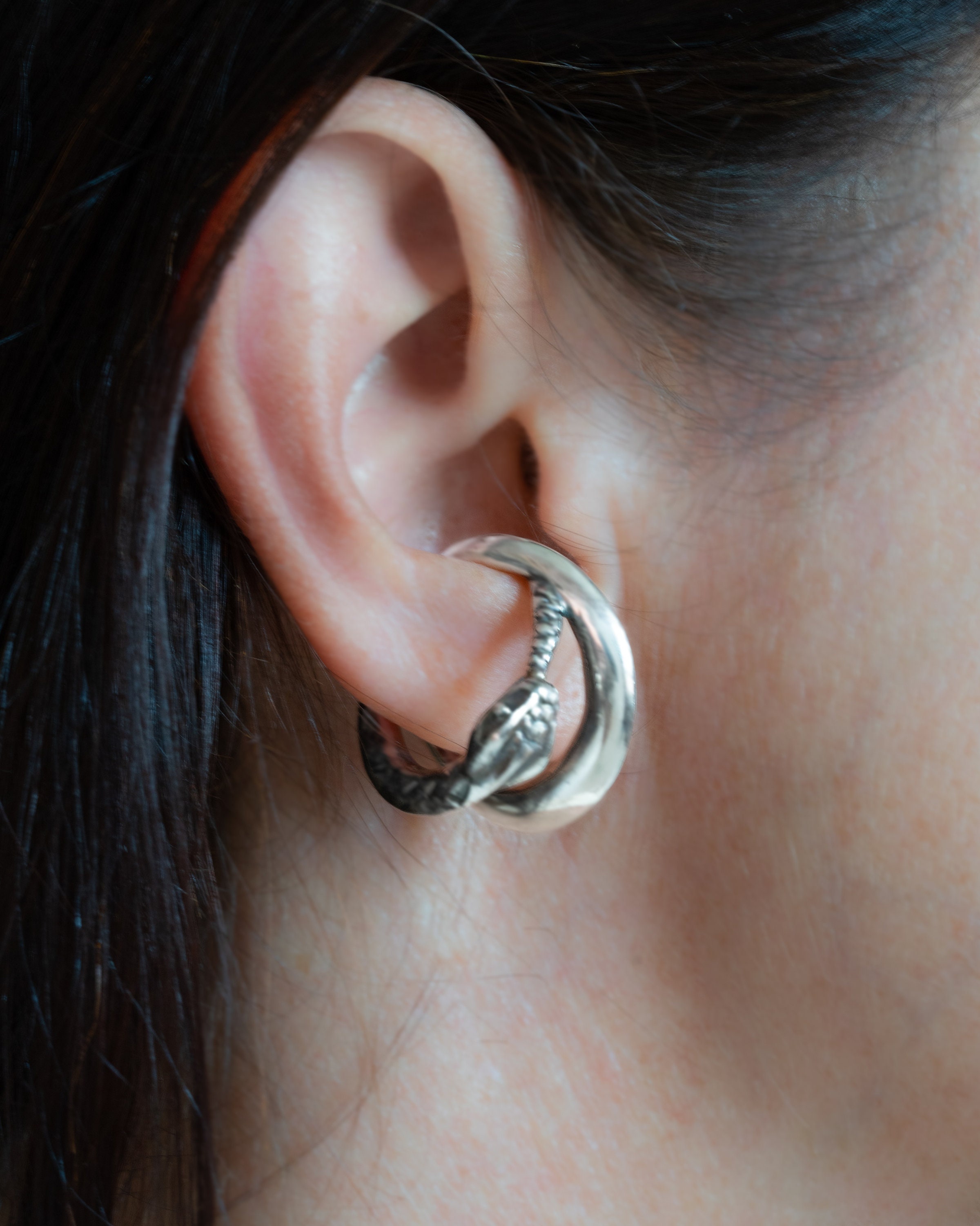 925 Silver Ouroboros Snake Serpent Ring and Ear Cuff Infinity - Etsy