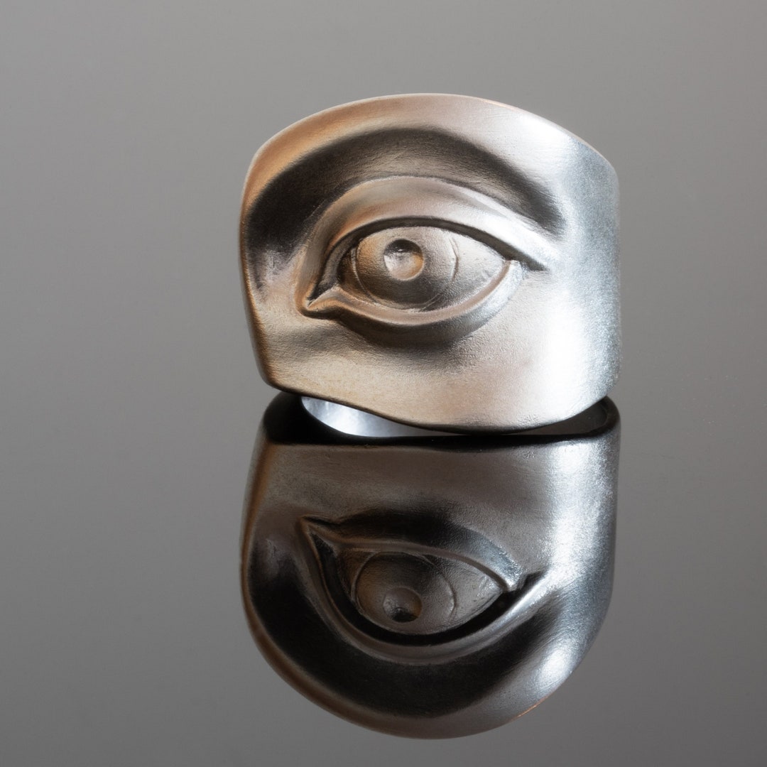 925 Eye Statement Ring, All Seeing Eye Ring, Third Eye Ring, Inner Eye ...