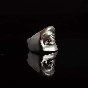 925 Eye Statement Ring, All Seeing Eye Ring, Third Eye Ring, Inner Eye ...