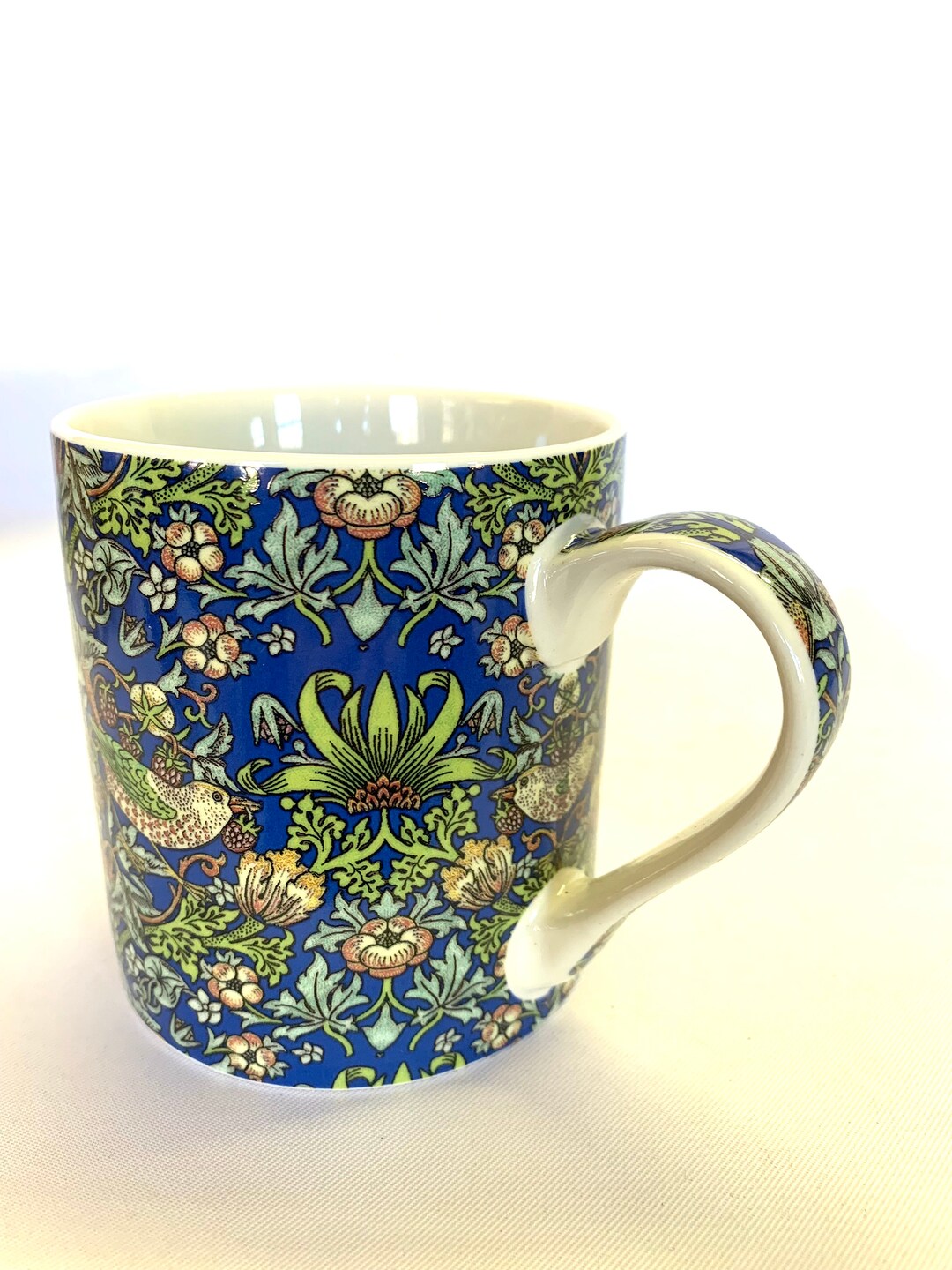 William Morris Blue Strawberry Thief Design Jumbo Mug Made for the ...