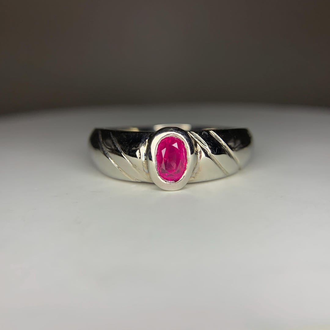Authentic Natural No-heat Certified Mozambique Ruby in Sterling Silver ...