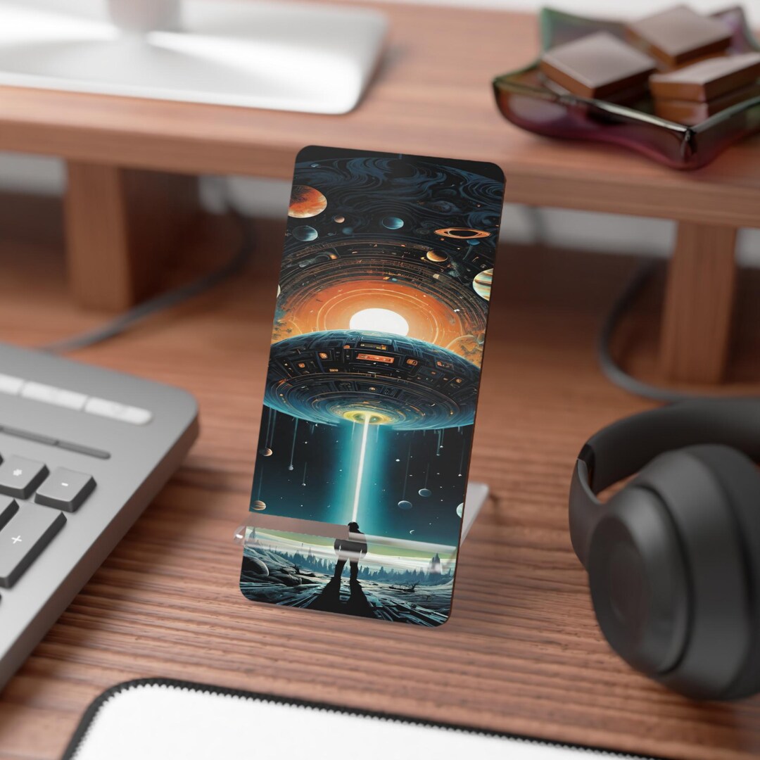 UFO Beam Sci Fi Artwork Mobile Display Stand | Smartphone Stand - Etsy