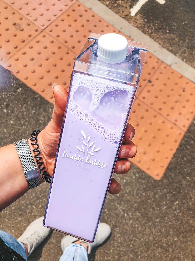 Bubble Tea Reusable Bottle Milk Carton Water Bottle Milk - Etsy