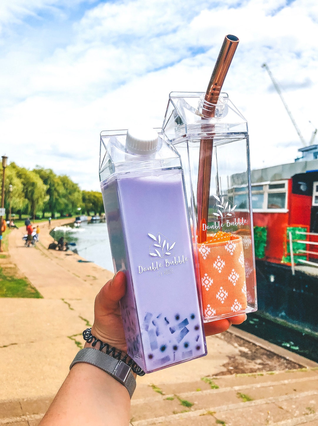 Bubble Tea Reusable Bottle | Milk Carton | Water Bottle | Milk Tea Cup ...