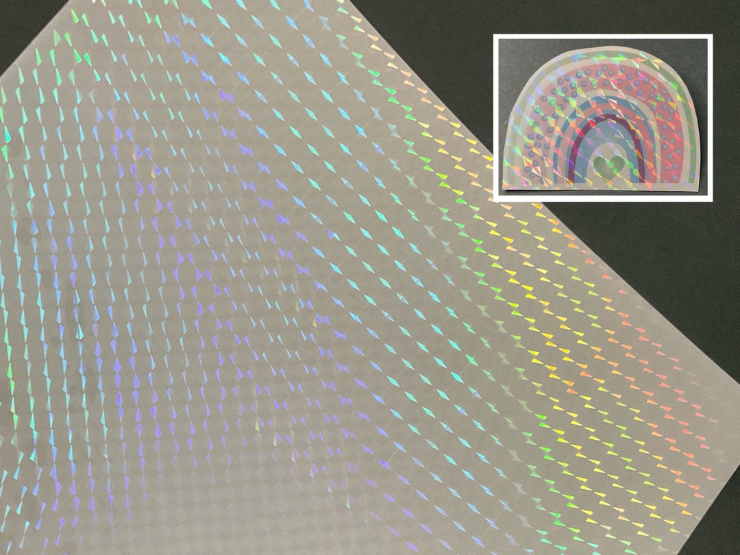 4 Sheets Triangles Transparent Holographic Overlay Sheets - Cold ...