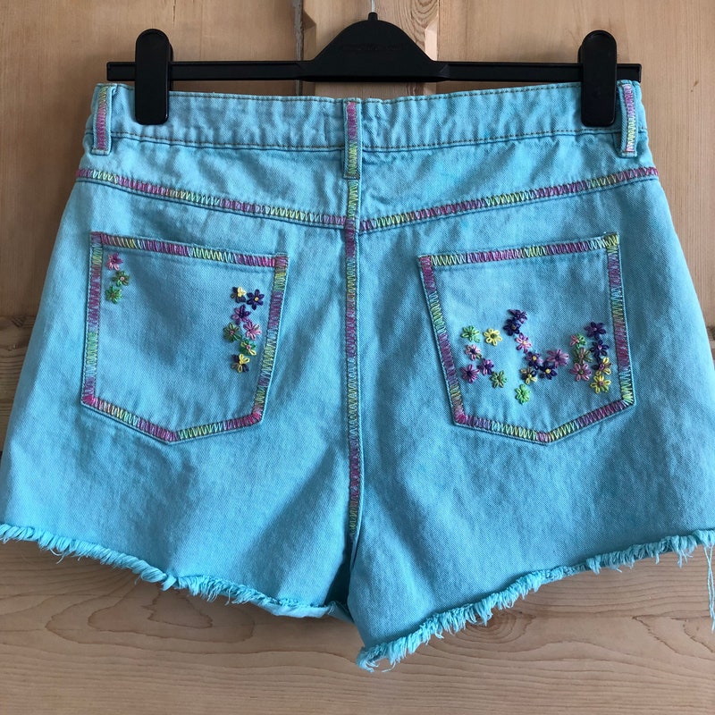 Embroidered Shorts - Etsy