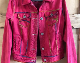 Cherry Denim Jacket - Etsy