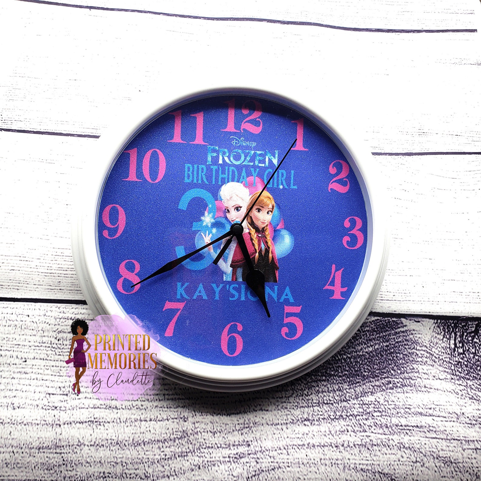 Disney Frozen Birthday Clock / 3 Birthday Clock/ Girls - Etsy