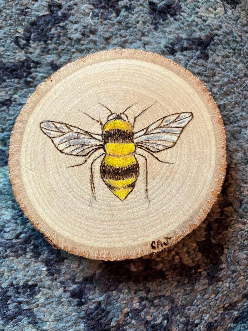 Bumble Bee Pyrography - Etsy