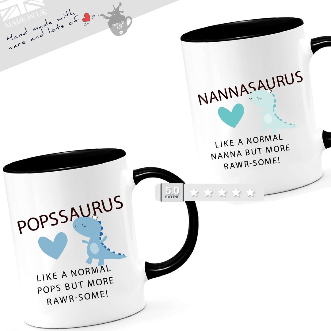 Nanna & Pops Nannasaurus and Poppasaurus Mug Xmas Christmas Gifts - Etsy