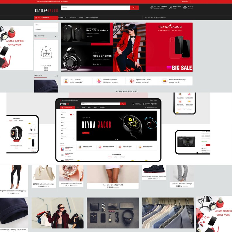 Reyna Premium Shopify Store Theme - Etsy