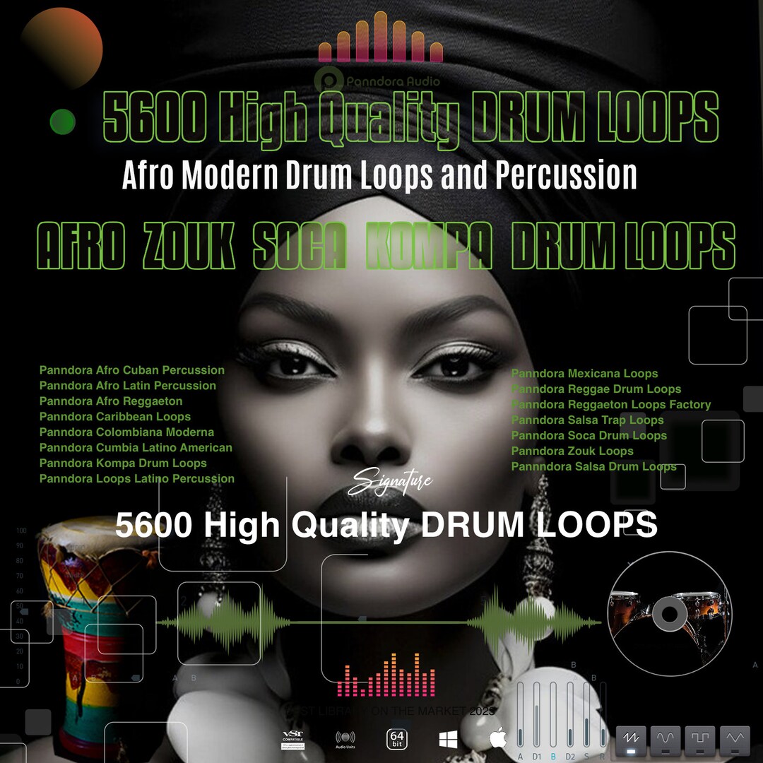 Afro Kompa Zouk Modern 5600 Drum Loops Collection - Etsy