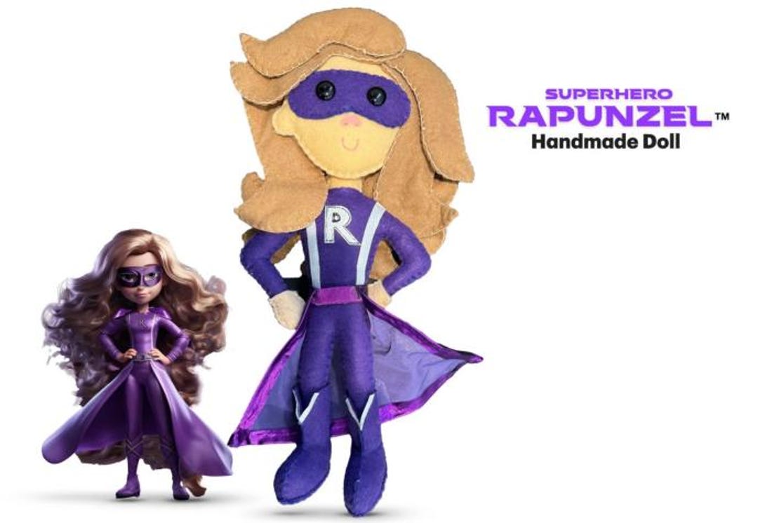 Superhero Rapunzel™ Handmade Doll - Etsy