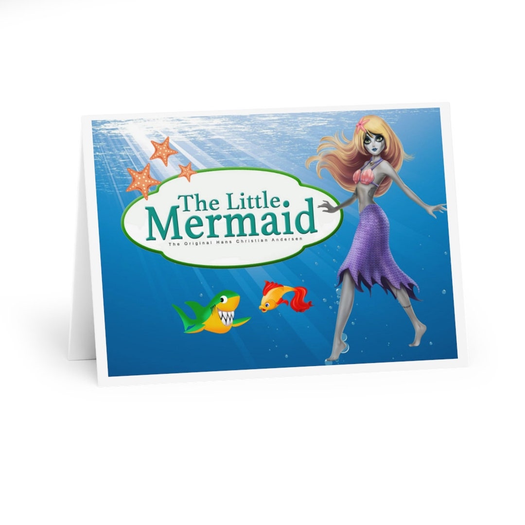 Little Mermaid Zombie Greeting Cards (5 Pack) - Etsy