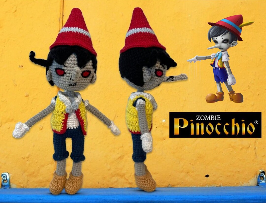 Zombie Pinocchio Doll -- Collectible Limited Edition Crochet Doll - Etsy