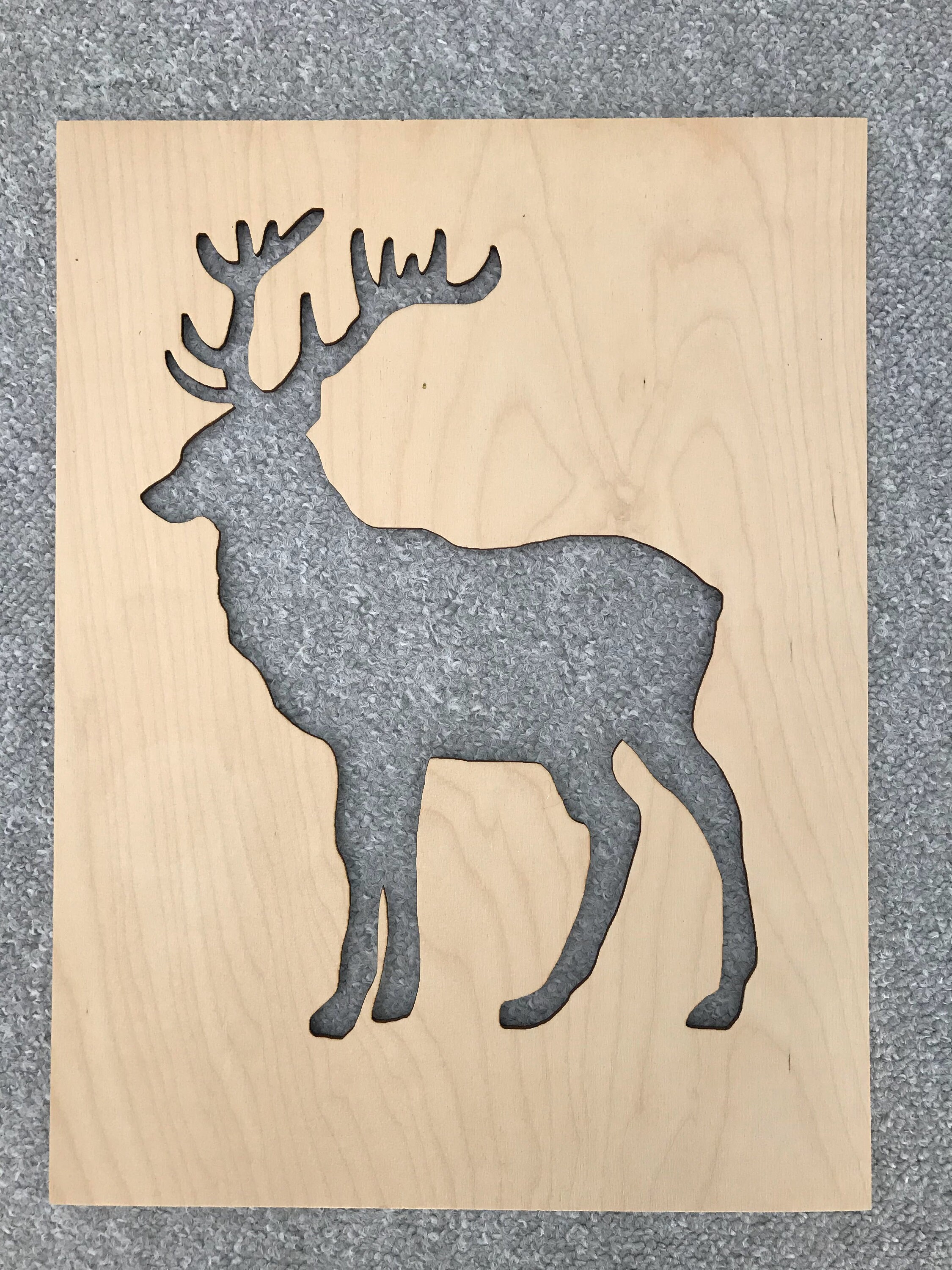 Laser Cut Mdf Deer Cut Out Wall Art - Etsy