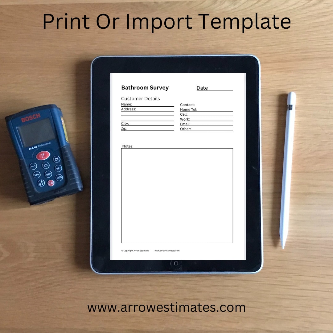 Bathroom Remodel Survey Template PDF - Etsy