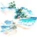 Watercolor Tropical Beach Scene Clipart PNG Format Instant Download for ...