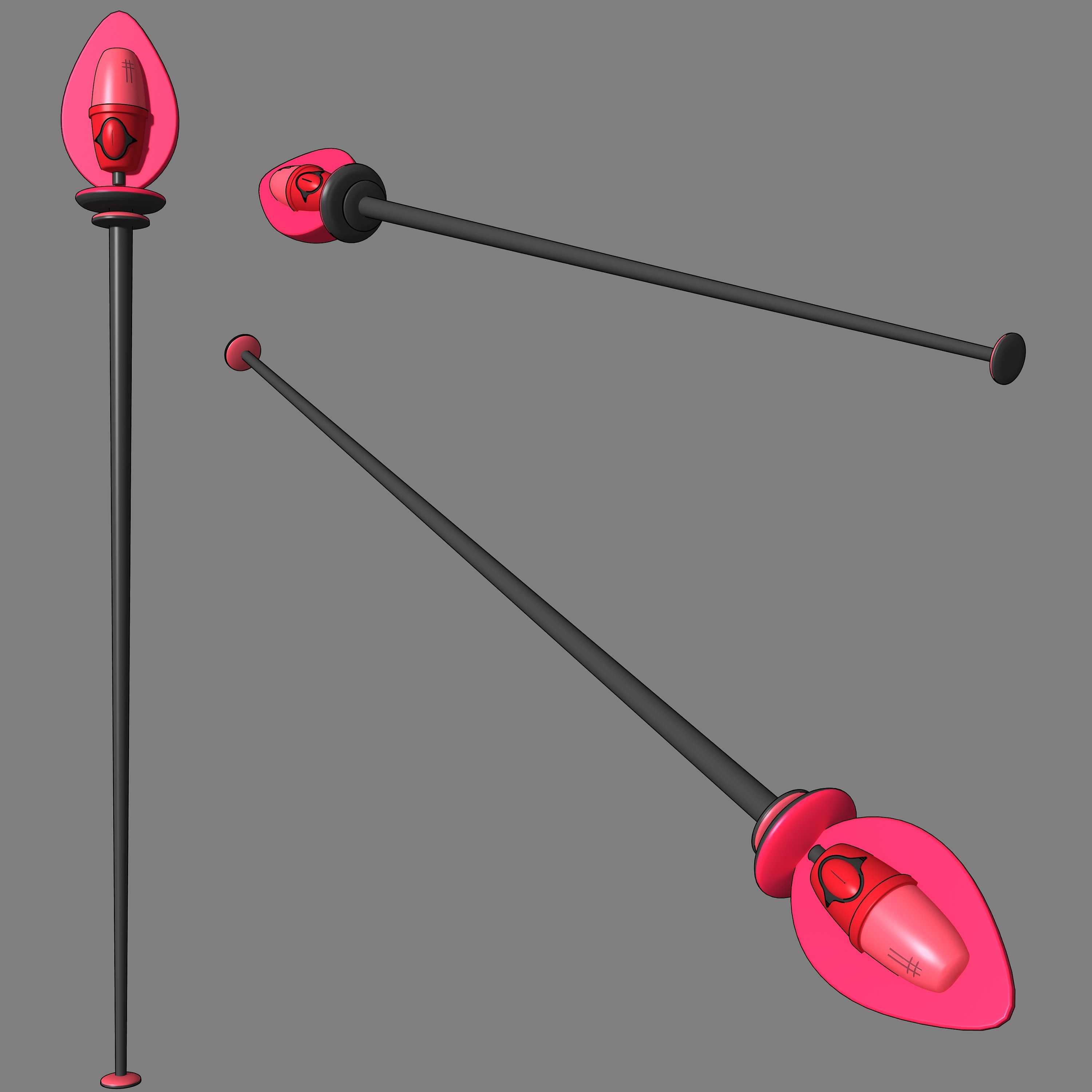 Alastor Radio Demon Cane Sceptre Microphone 3D PRINT FILES - Etsy