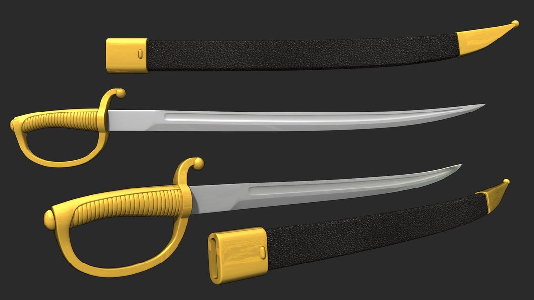 Izzy Hands Style Cutlass / Boarding Sword 3D PRINT FILES - Etsy