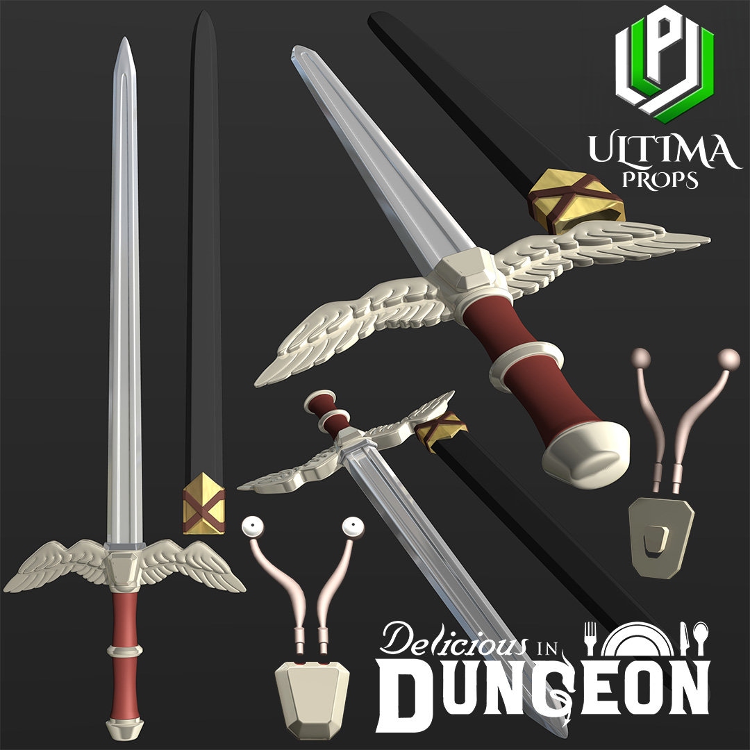 Kensuke Delicious in Dungeon Laios Sword & Scabbard 3D PRINT FILES - Etsy