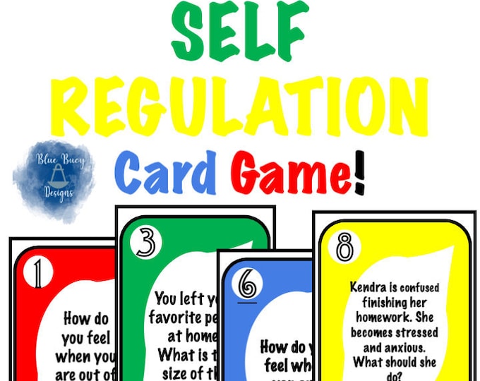 Self Regulation Card Game! 132 CARDS Editable/blank Cards & Printable ...