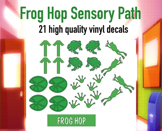 Frog Hop Sensory Path 21 Vinyl Permanent Decal for School or - Etsy