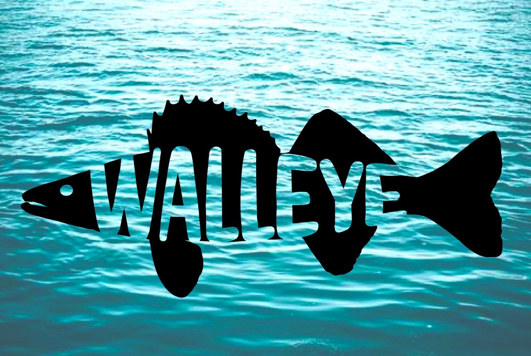Walleye Vinyl Decal for Fishermen Enthusiasts for Cars, Bumper Stickers ...