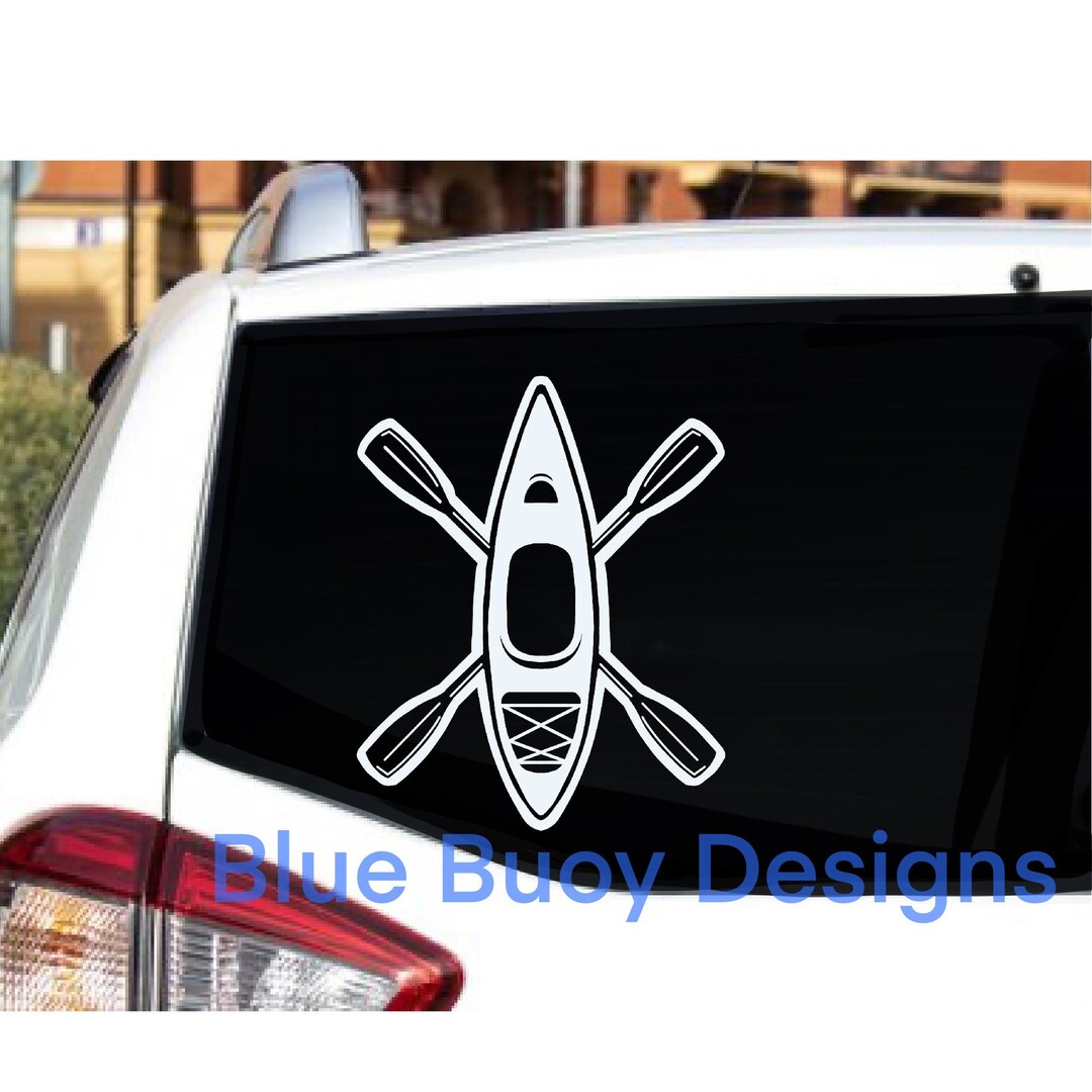 Kayak Adventure Decal | Kayaking Bumper Sticker for Car Windows, Laptop ...