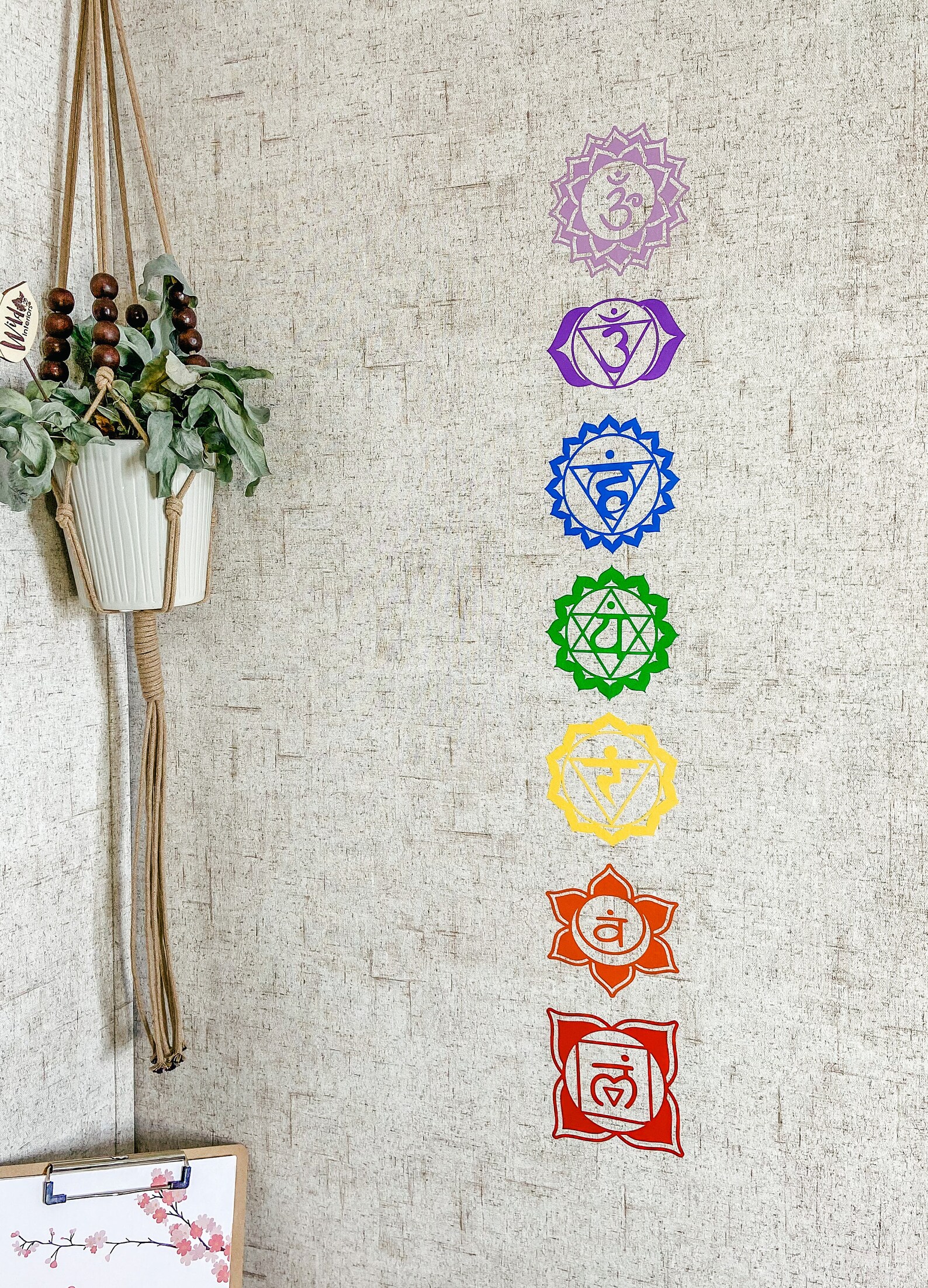 7 Chakra Symbol Vinyl Decal Bundle great for wall | Etsy