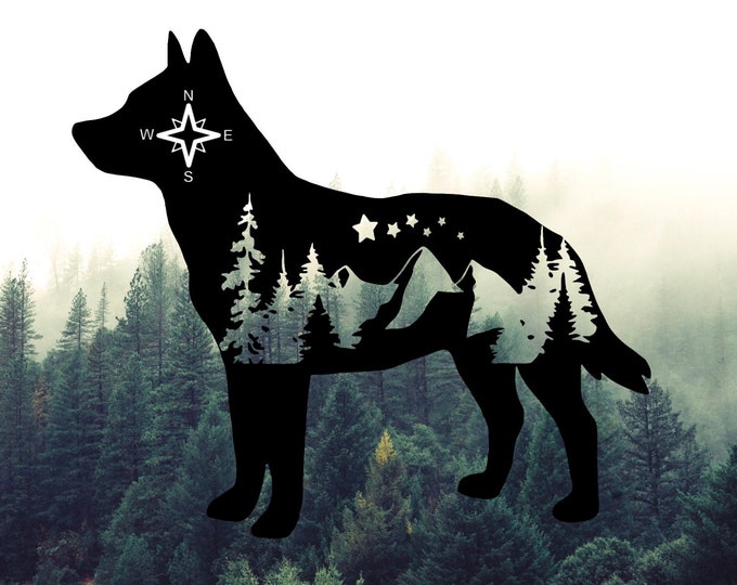 Adventure Cattle Dog, Red Heeler, Blue Heeler, Dog Vinyl Decal Great ...