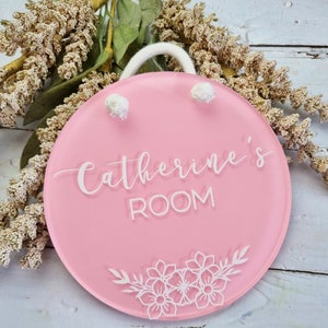 Personalised Name Sign, Custom Kids Room Plaque, Rainbow Nursery Decor ...