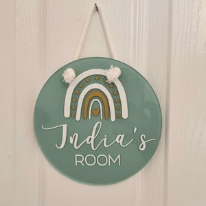 Bedroom & Nursery Door Sign, Acrylic, Handpainted, Bedroom Accessory ...
