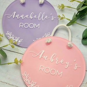 Personalised Name Sign, Custom Kids Room Plaque, Rainbow Nursery Decor ...
