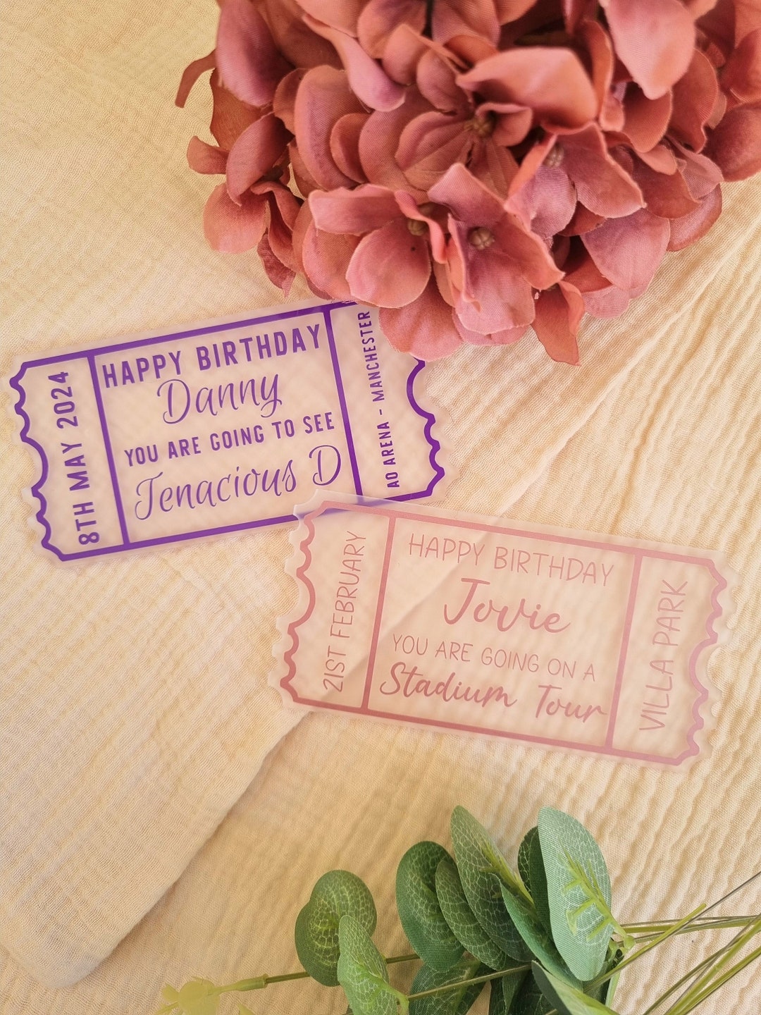Acrylic Ticket, Ticket Gift Idea, Frosted, Token Event Keepsake ...