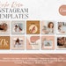 50 Instagram Templates Made in Canva Boho Rose Set of Instagram ...