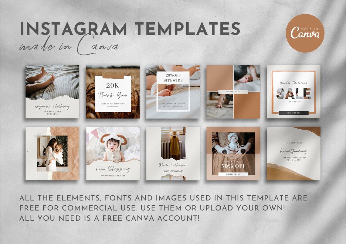 25 Instagram Templates Made in Canva Social Media Template - Etsy