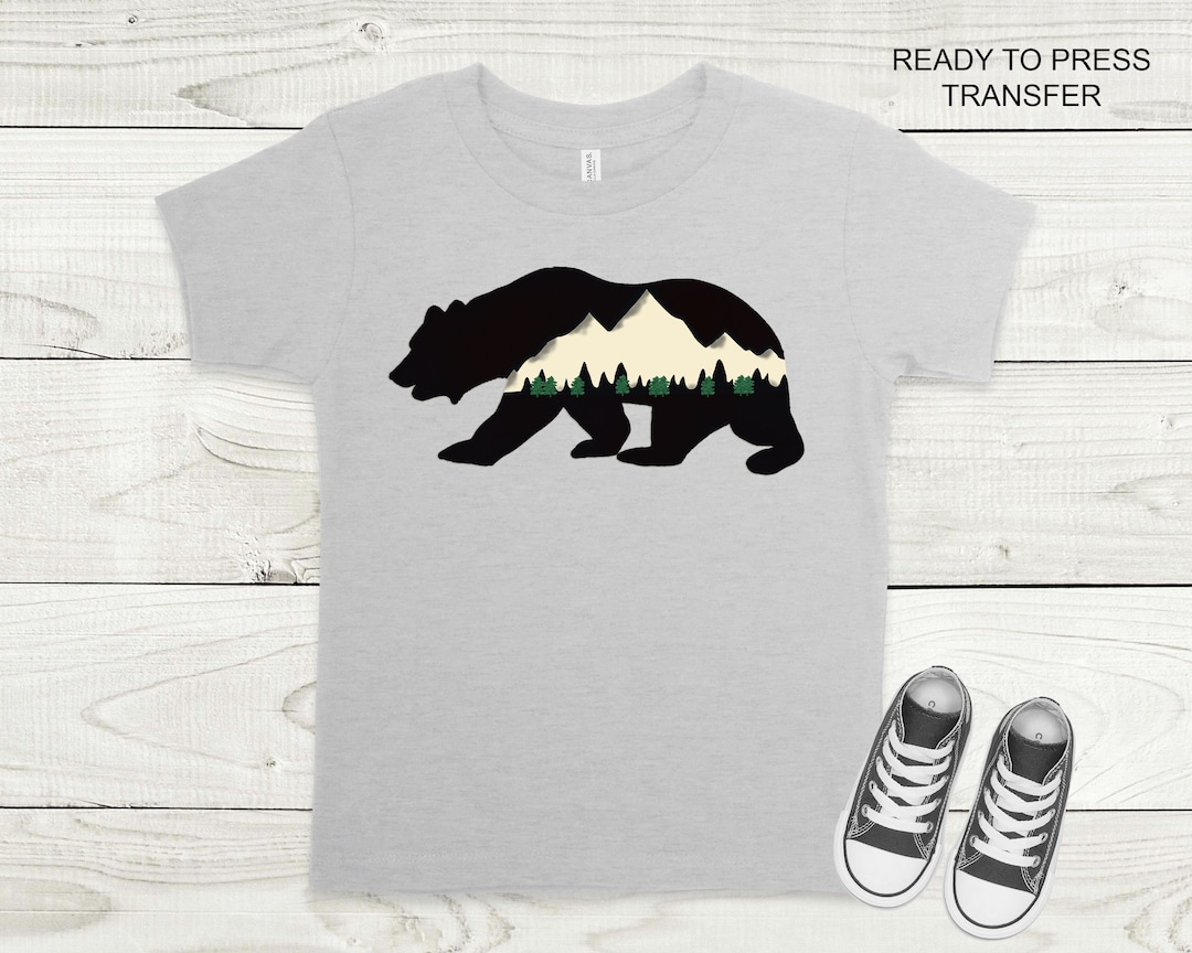 Grizzly Mountain Tshirt Transfer DTF Tshirt Heat Transfer DTF Print ...