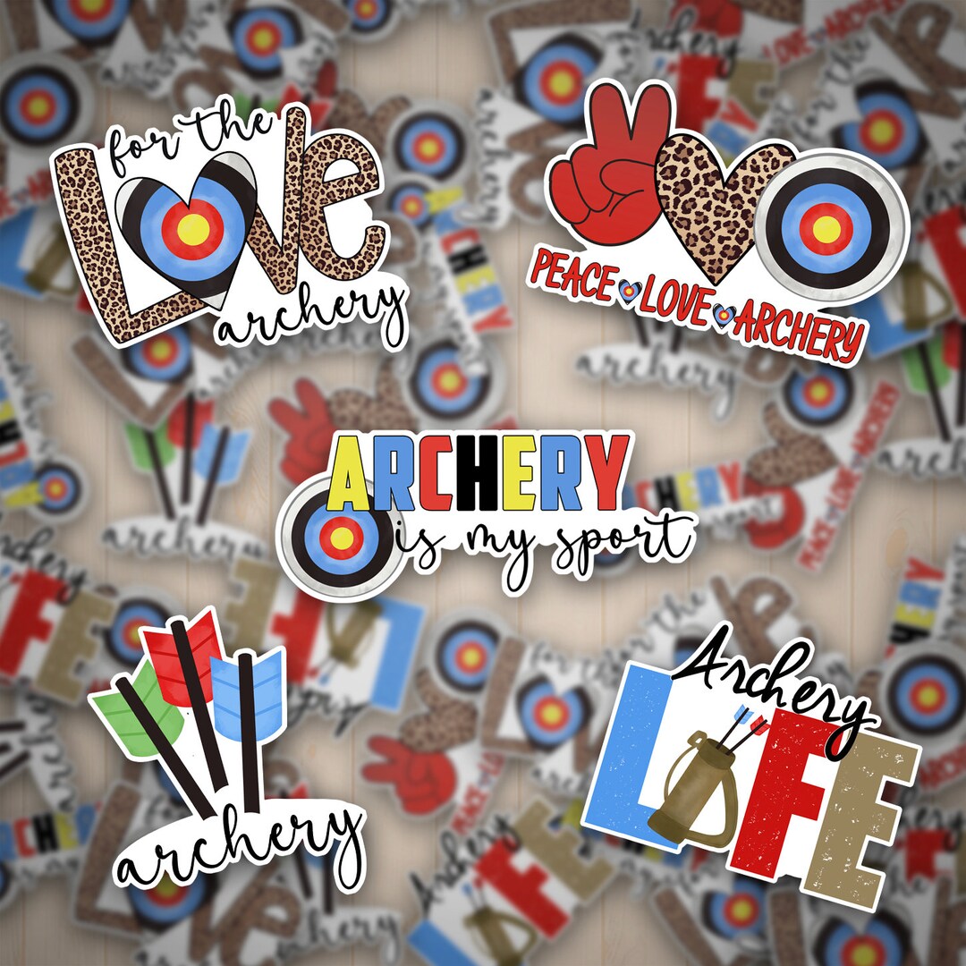 Archery Vinyl Sticker - Archery Vinyl Stickers - Vinyl Sticker - Laptop ...