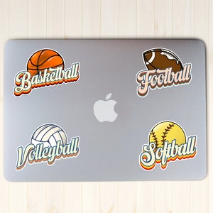 Retro Sports Vinyl Sticker - Basketball Vinyl Stickers - Vinyl Sticker ...